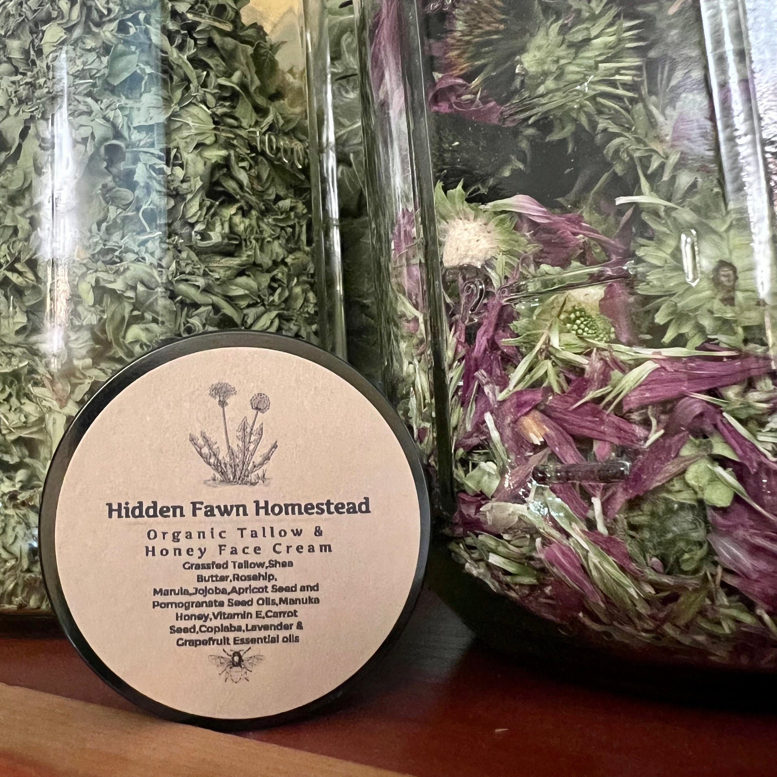 Tallow & Manuka Honey Face Cream | Hidden Fawn Homestead Tallow & Manuka Honey Face Cream | Hidden Fawn Homestead